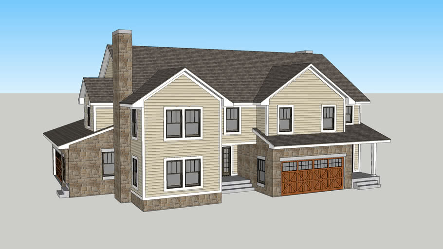Corner side duplex house (suburban) | 3D Warehouse