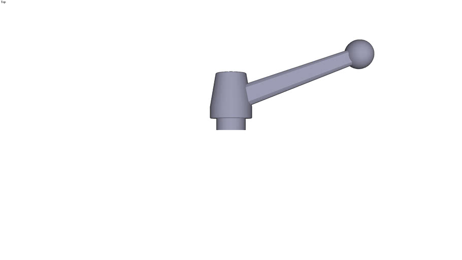 Steel indexing clamp lever internal thread hammer-finish paint silver ...