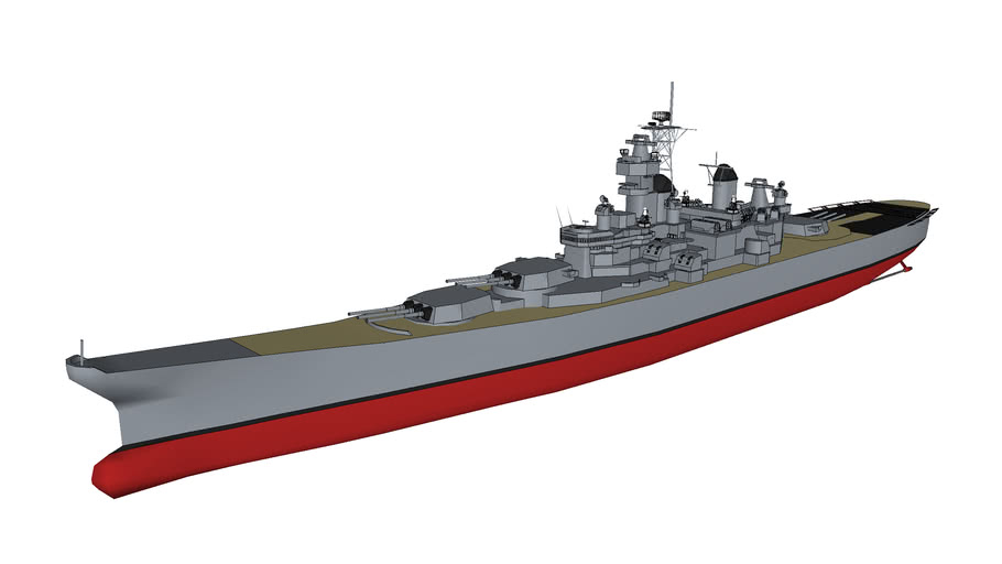 USS iowa class battleship 80s version | 3D Warehouse
