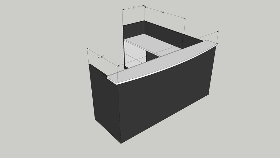 Custom Reception Desk by Candex Custom Corp . | 3D Warehouse