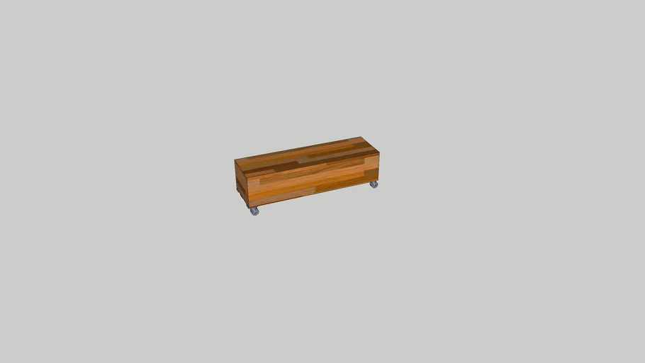 Timber Mobile Bench Seat | 3D Warehouse
