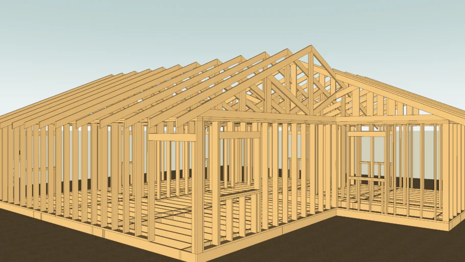 Framed Full Size House. | 3D Warehouse