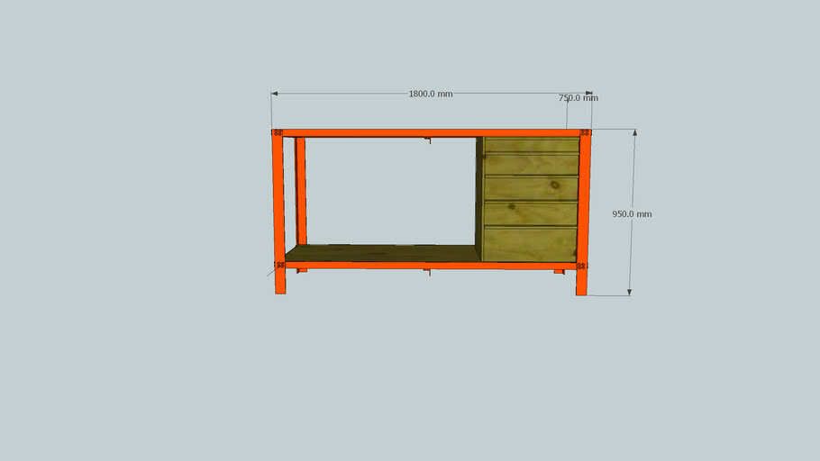 Steel workbench 2.0 | 3D Warehouse
