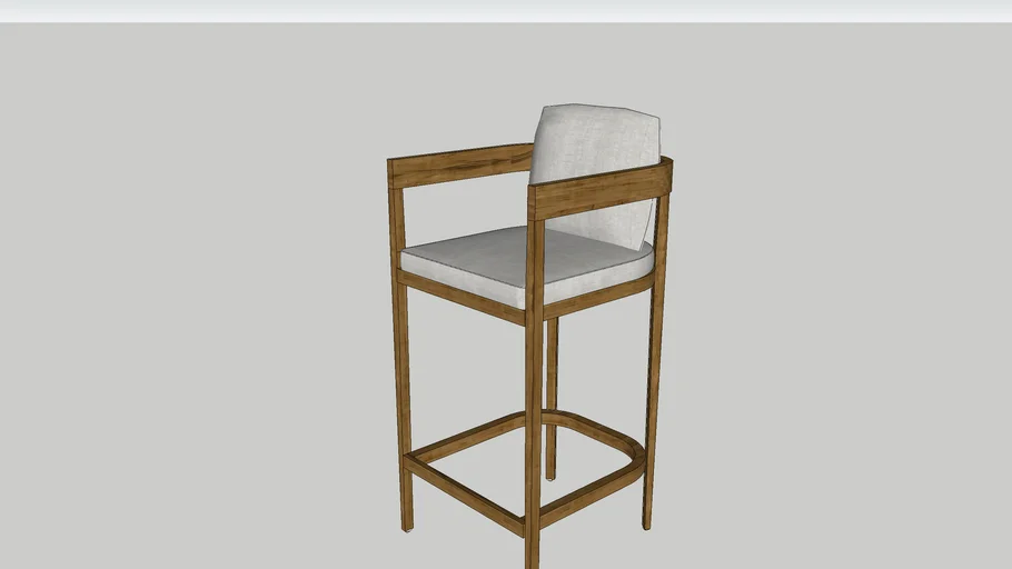 BALMAIN TEAK STOOL RH | 3D Warehouse