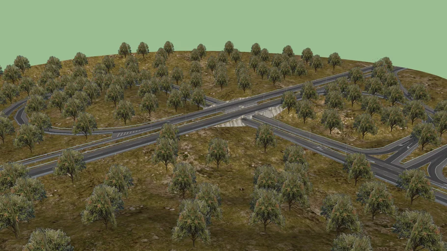 Trumpet interchange 2 | 3D Warehouse