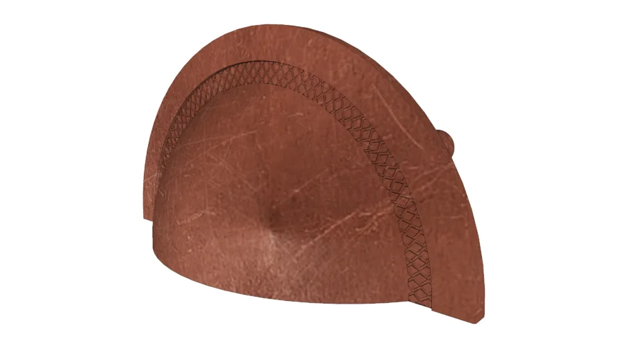 ZP4318 - PUXADOR SHELL CONCHA COBRE | 3D Warehouse