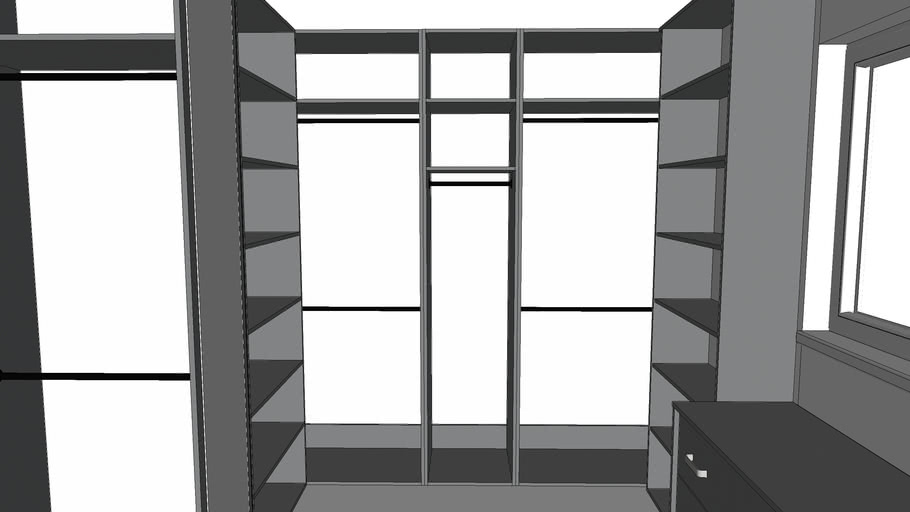 Walk in wardrobe Plan | 3D Warehouse
