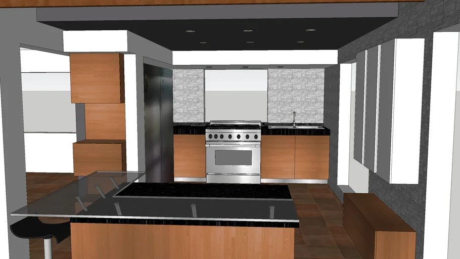 Small Modern Kitchen | 3D Warehouse