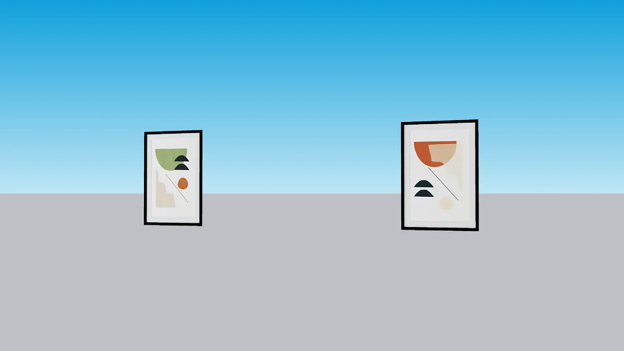 set of two wall pictures | 3D Warehouse