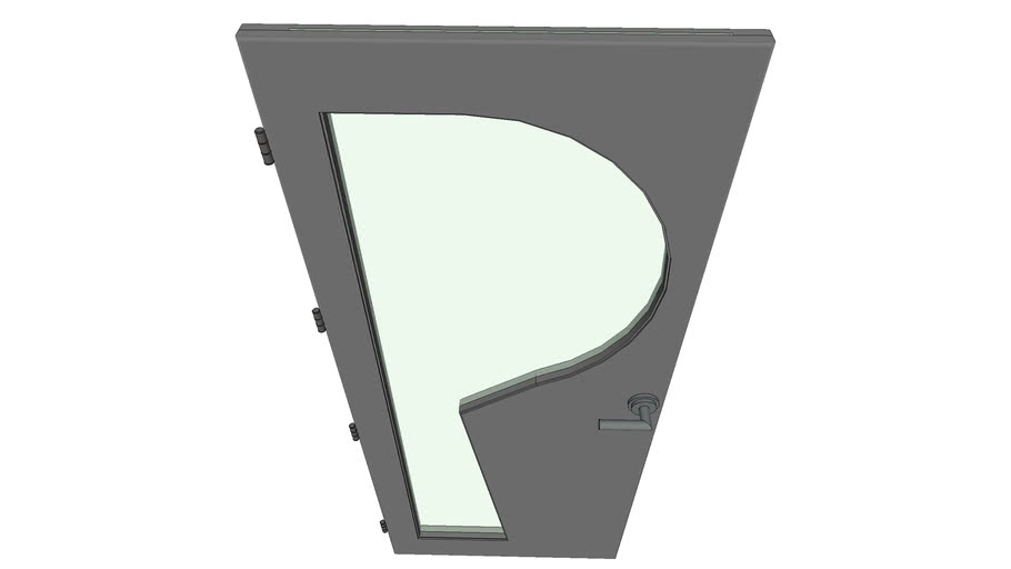 Letter 'P', 3D door, very detail with glass, lock and hinger. | 3D ...