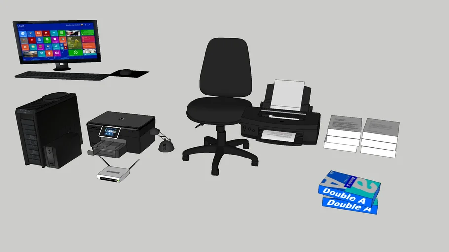 COMPUTER SET with Reflection etc. | 3D Warehouse