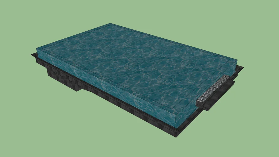 Infinity Pool - Black Slate Tile | 3D Warehouse