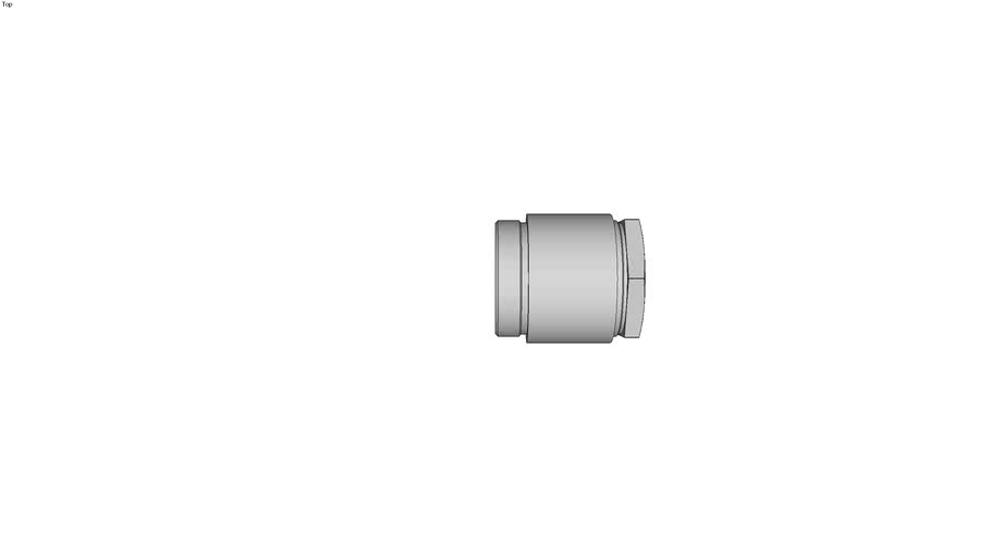 Cable gland brass blanc (DIN 89280) with screen connection | 3D Warehouse