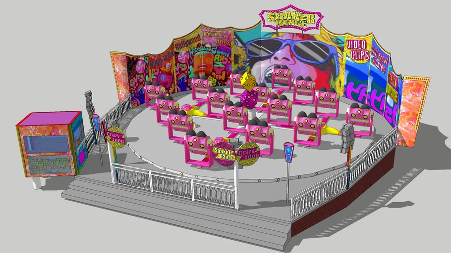 Funfair Ride (Shaker Dance) Cederholms Tivoli | 3D Warehouse