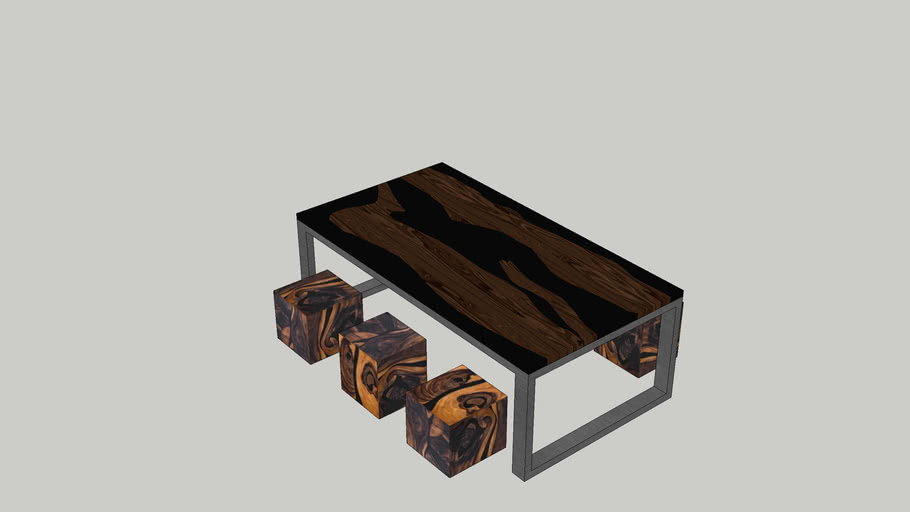 resin table + resin seat | 3D Warehouse