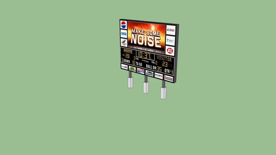 Football Scoreboard | 3D Warehouse