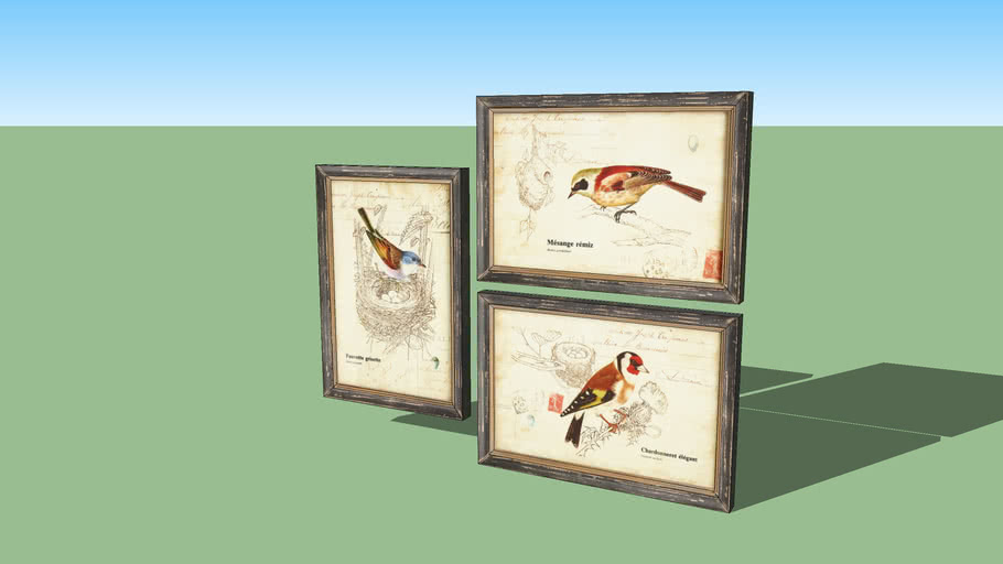 bird wall art | 3D Warehouse