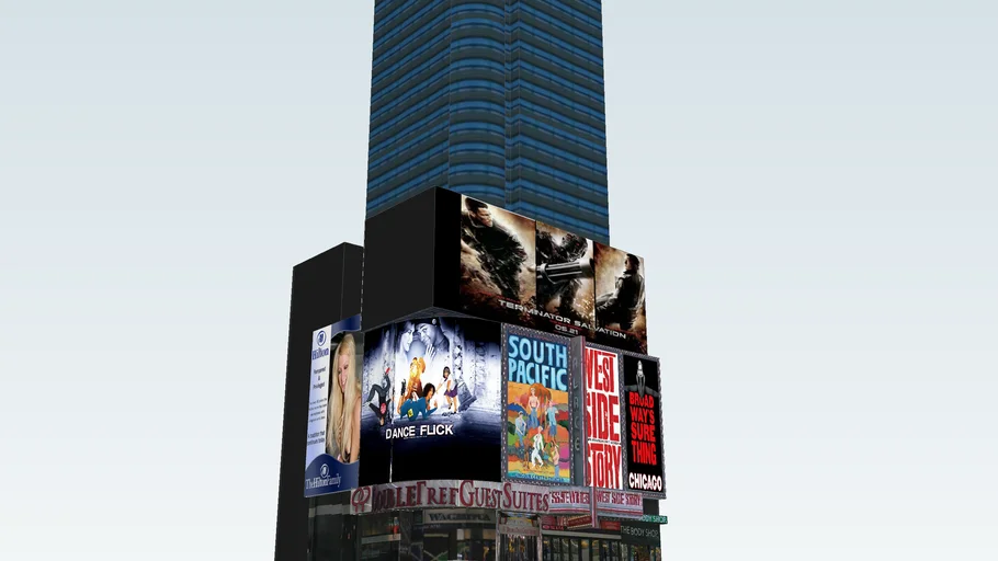 Times Square Double Tree... | 3D Warehouse