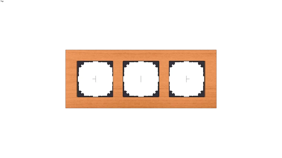 Wood frame, 3-gang, Beech | 3D Warehouse