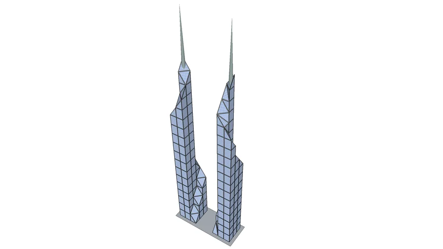 The Twin Tower of 999 九九九至尊雙塔摩天大樓 | 3D Warehouse