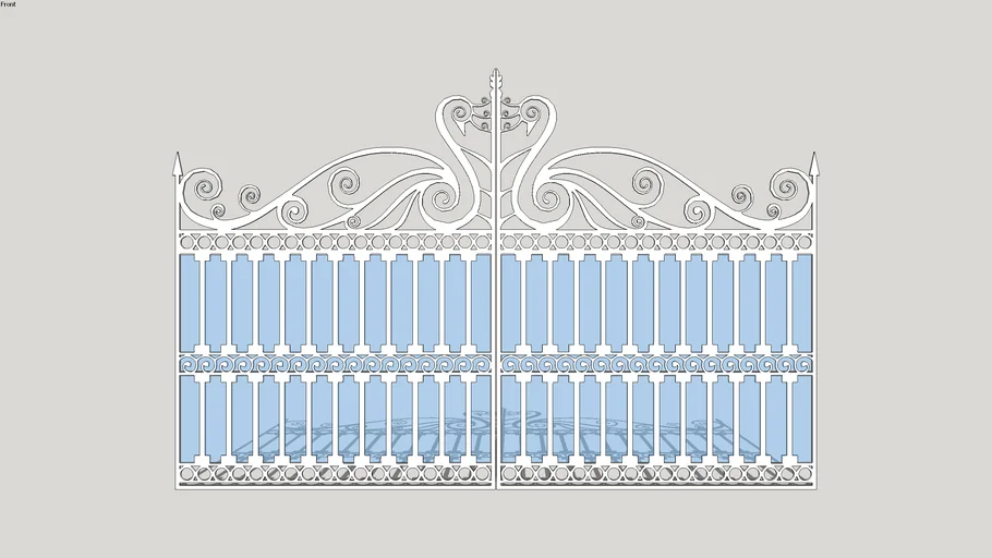 fen, gate, door, out door, steel door, | 3D Warehouse