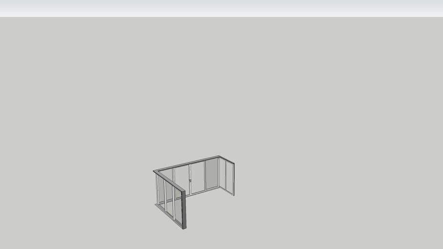 glass partition | 3D Warehouse