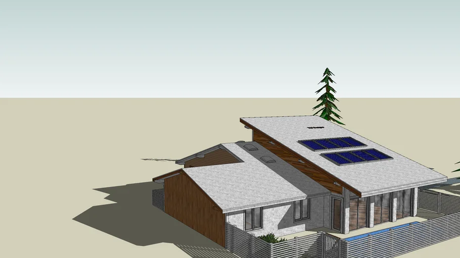 Solar house in woods | 3D Warehouse