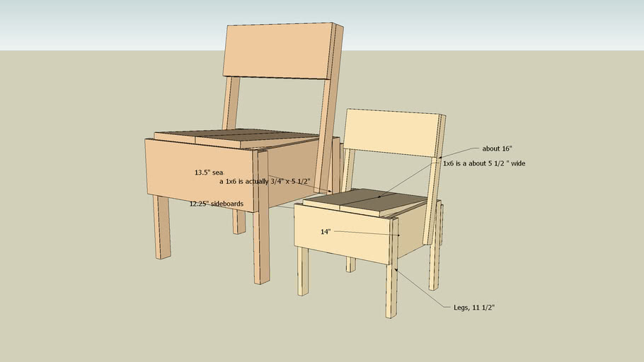 Enzo Mari Sedia 1 Chair | 3D Warehouse