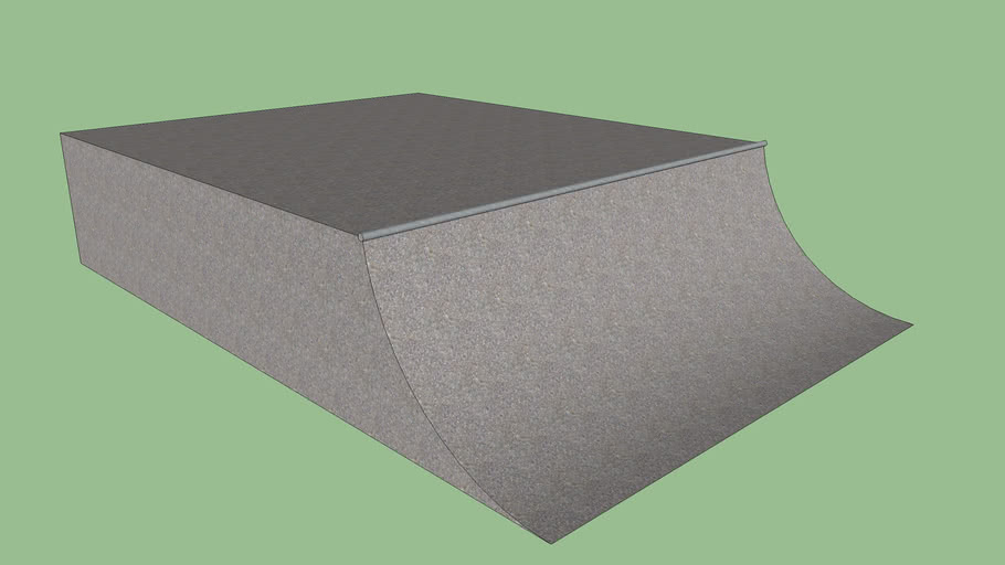 Concrete Quarter-Pipe | 3D Warehouse
