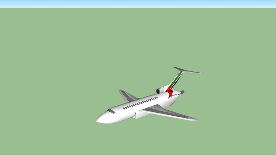 Emirates Boeing 727 airplane | 3D Warehouse