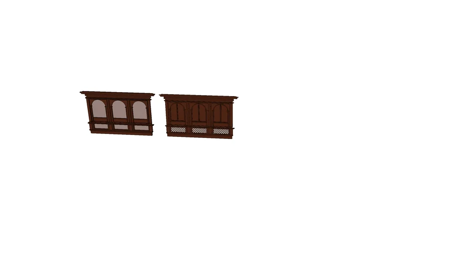 traditional window with and without leaf | 3D Warehouse