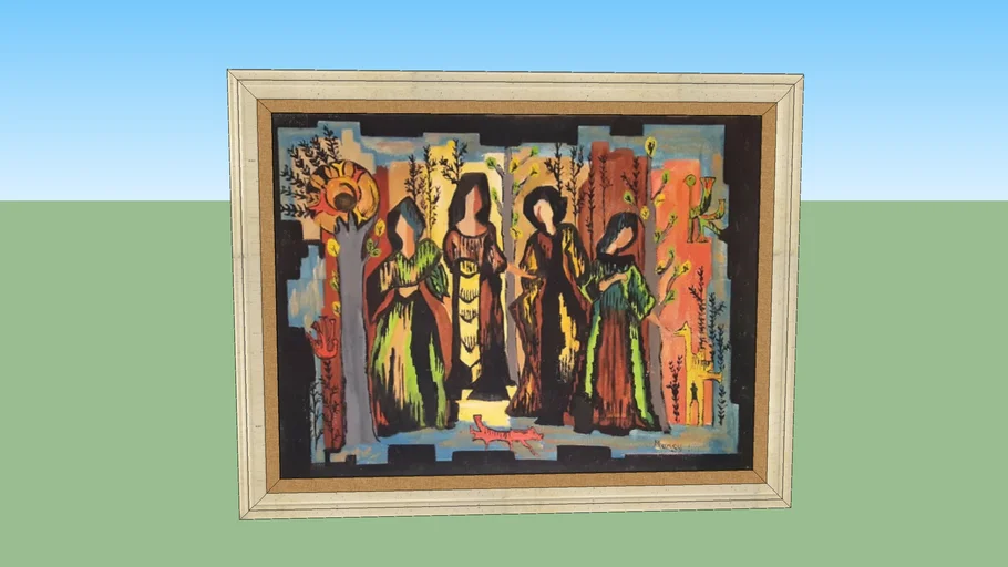 Mid Century style painting | 3D Warehouse