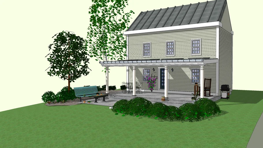 Farm house final with terrain | 3D Warehouse