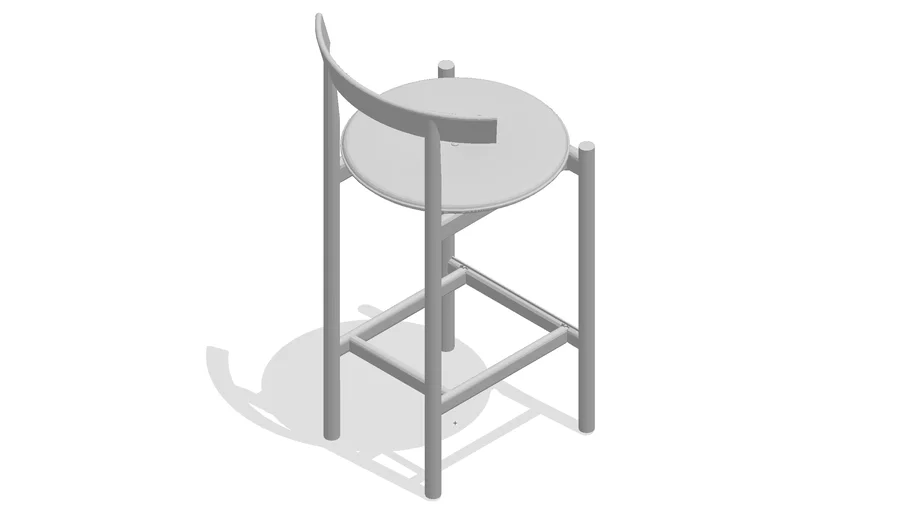 COMMA STOOL - UPHOLSTERED SEAT | 3D Warehouse