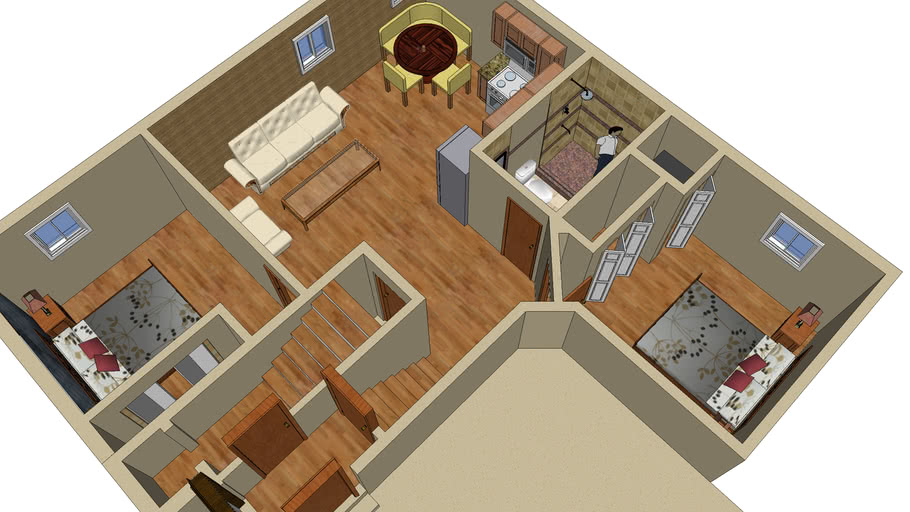 Basement+apartment.skp (30.1 MB SketchUp 2017 Model) | 3D Warehouse