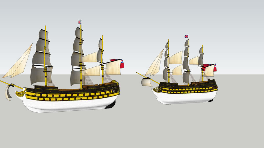 18th Century British Third Rate Lineships | 3D Warehouse