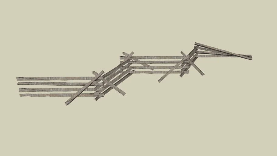 split rail fence | 3D Warehouse