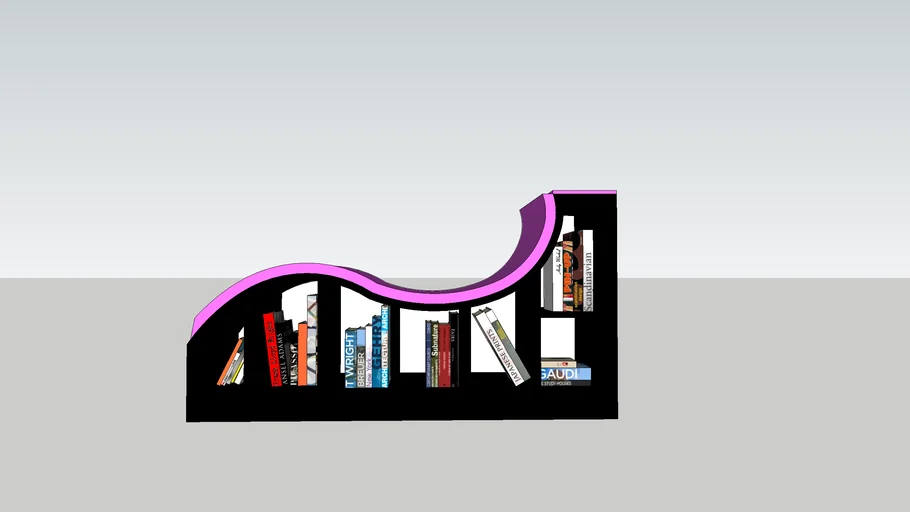 chair with bookshelf | 3D Warehouse