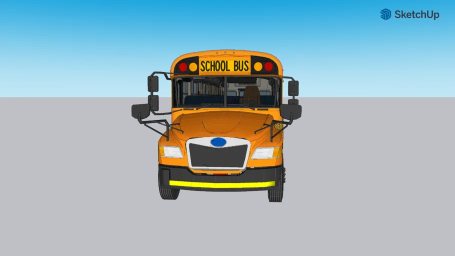 2023 Bluebird Vision 77 passenger school bus 67L Cummins Template | 3D ...