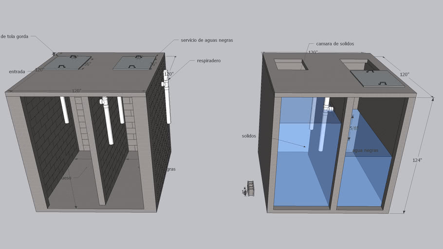 septic tank 10' x 10' | 3D Warehouse