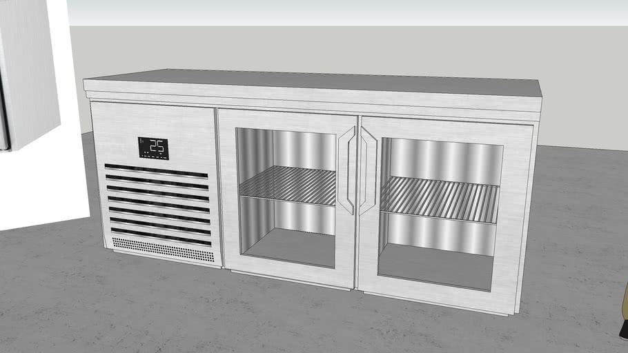 mostrador nevera bar para bebidas 362 litros - con 2 puertas de cristal ...