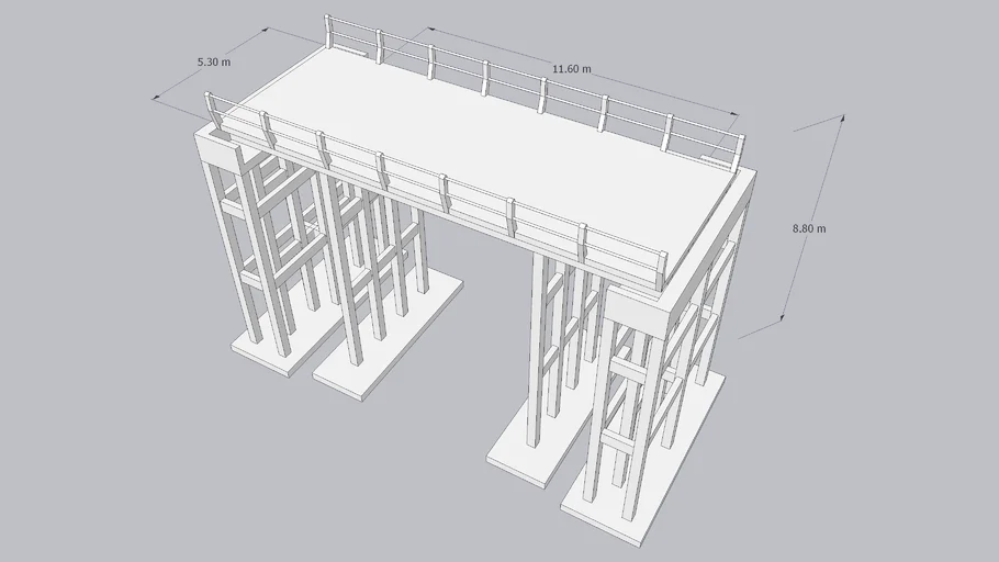 jembatan beton | 3D Warehouse