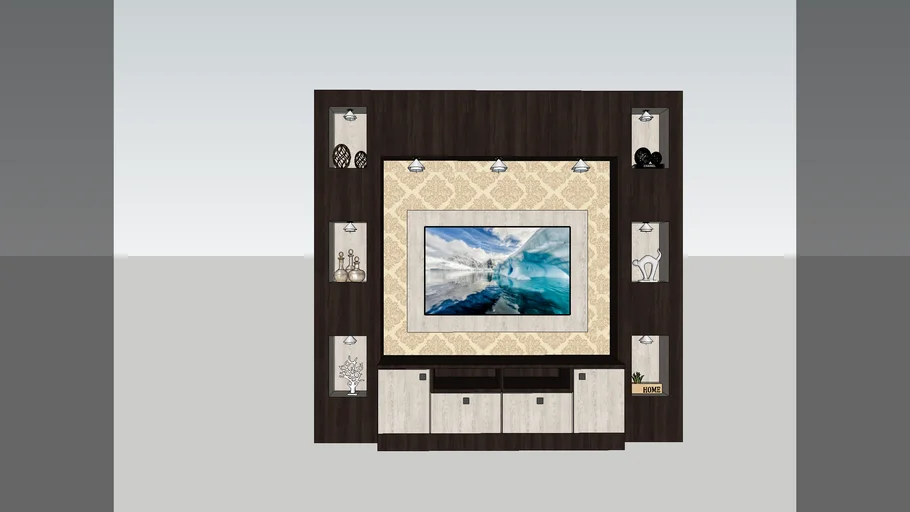 tv unit design | 3D Warehouse