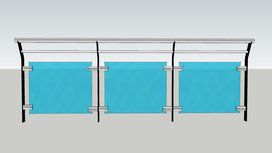 Glazed railing | 3D Warehouse