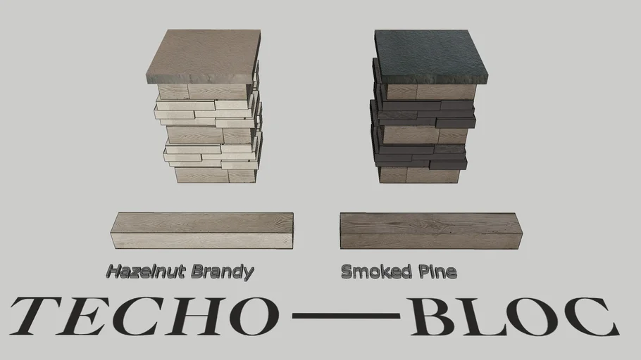 Techo-Bloc - Pillar - Borealis & Graphix | 3D Warehouse