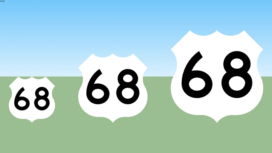 U.S. 68 Sign | 3D Warehouse