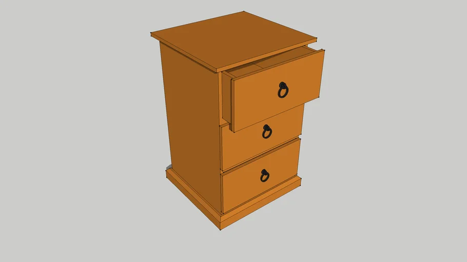 Bedside Table - Drawers Open and Close | 3D Warehouse
