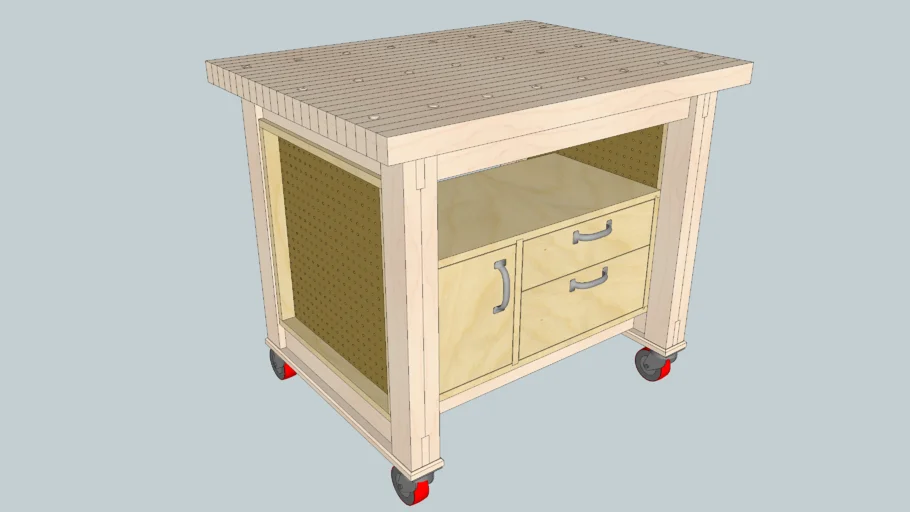 Multipurpose Mobile Shop Cart / Work Bench | 3D Warehouse