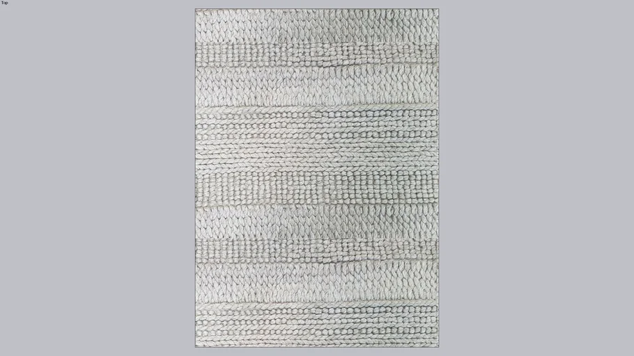 Braided Grey Wool Rug | 3D Warehouse