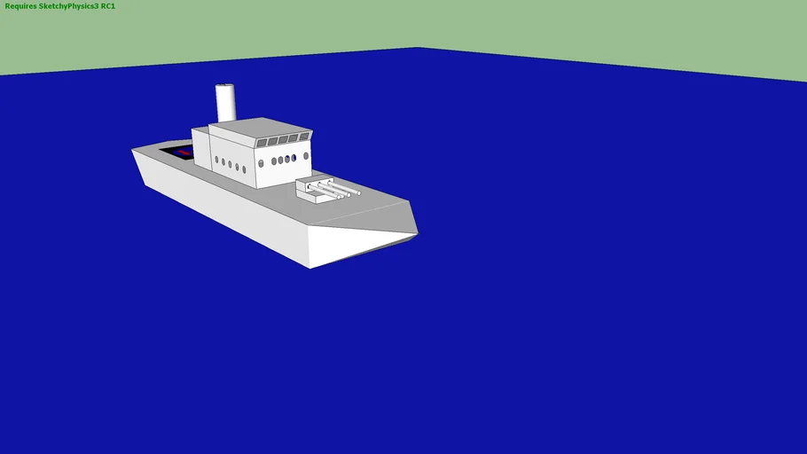 sketchy physics 3 war ship | 3D Warehouse